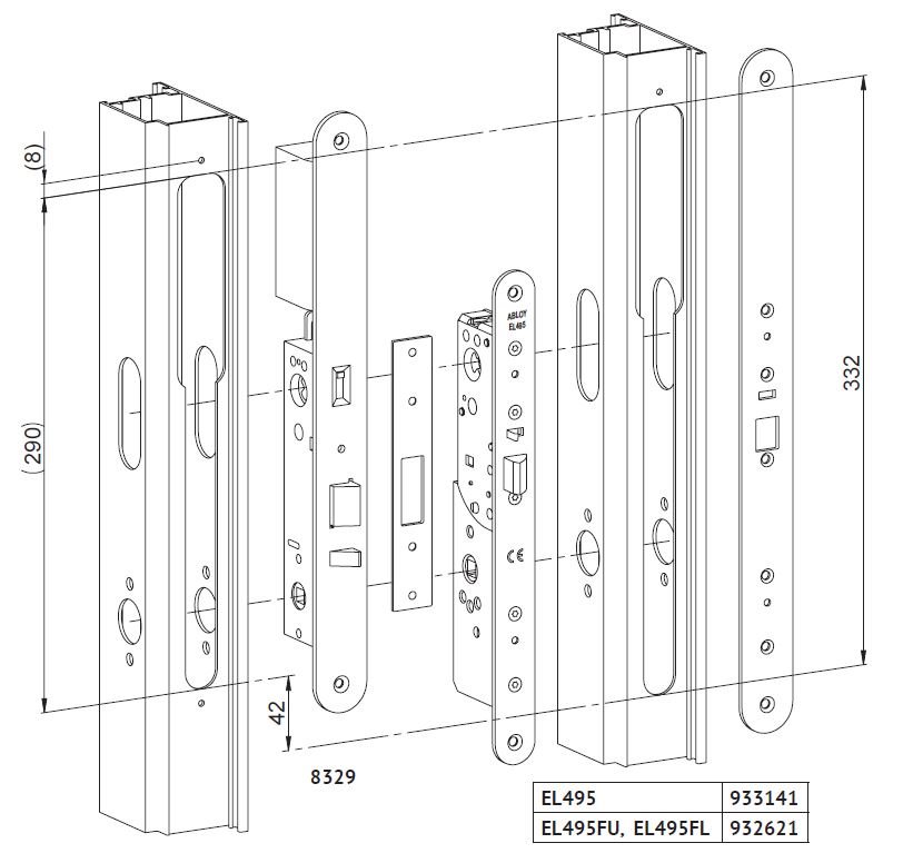 UTSKIFTNINGSSTOLPE FRA 8329 TIL EL495-EL495FU/29 | ASSA ABLOY
